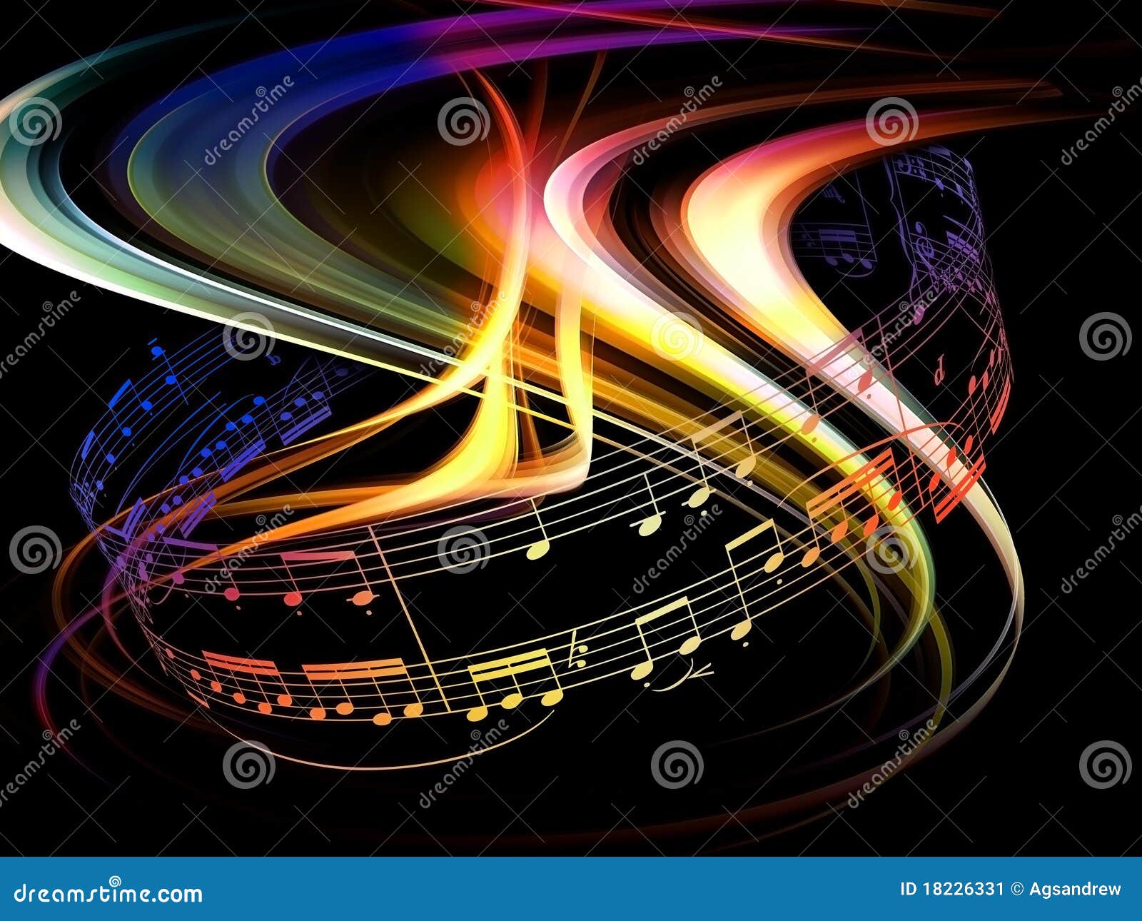 Dynamic Music Abstract stock illustration. Illustration of black - 18226331