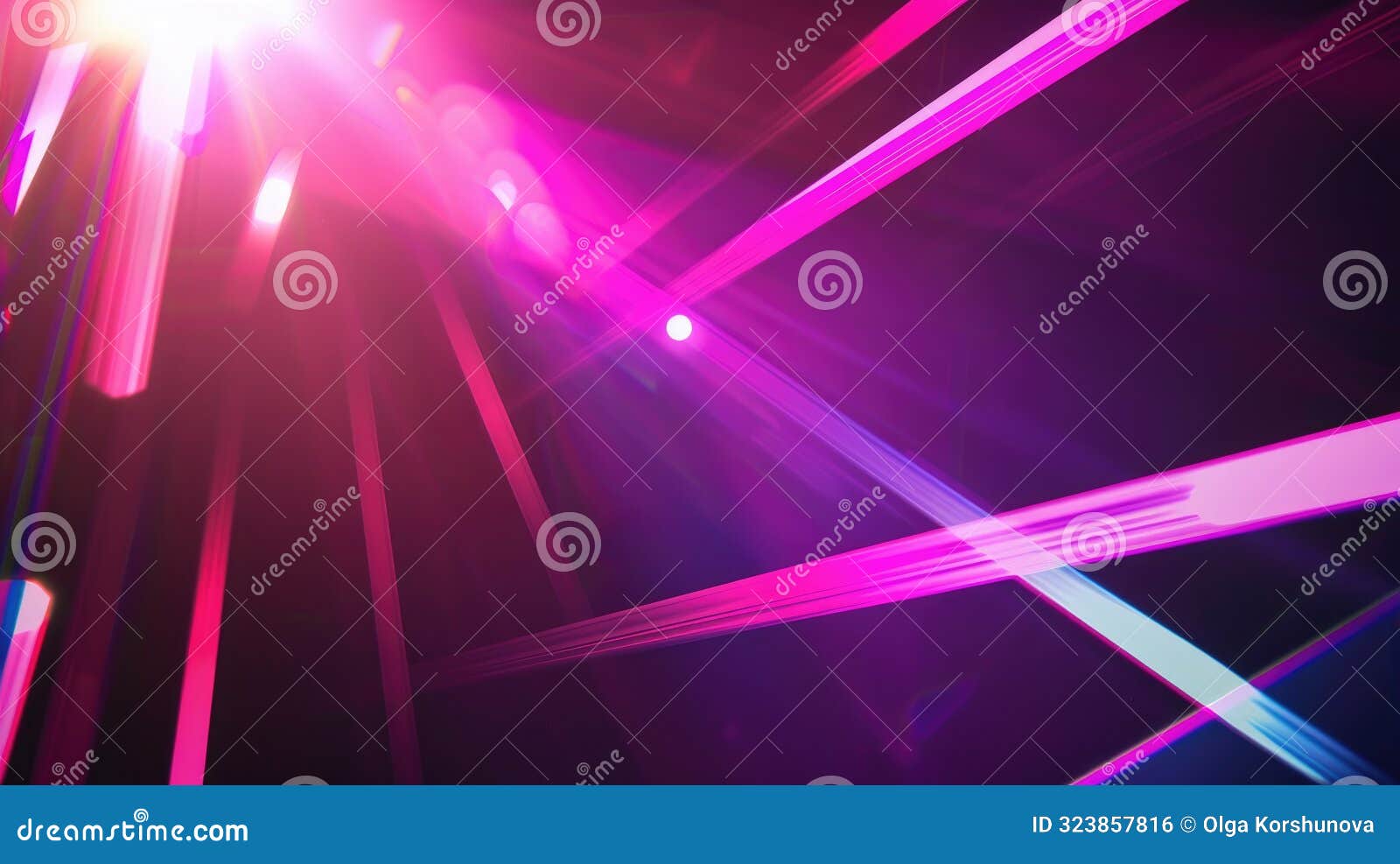 Dynamic Neon Streaks and Lens Flare in Abstract Design Stock Photo ...