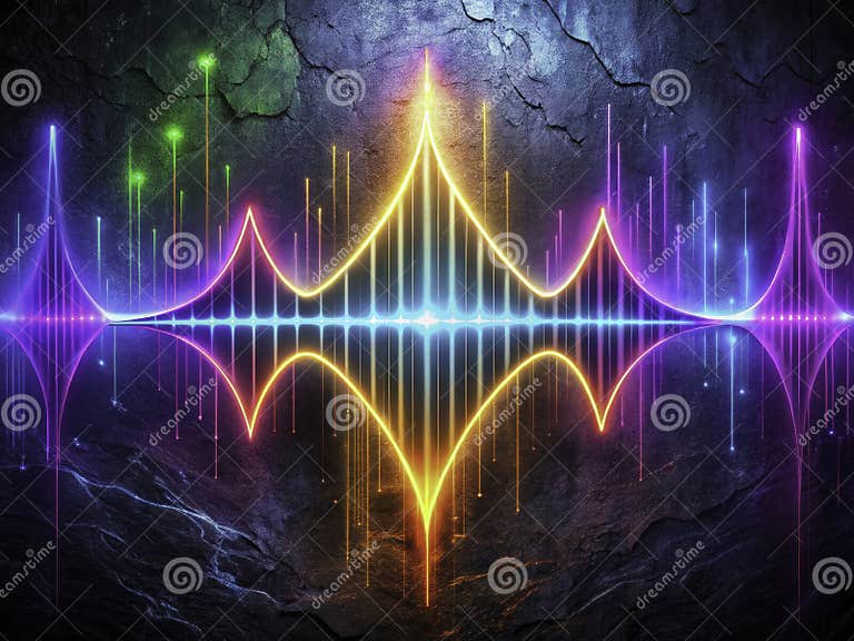 Dynamic Neon Wave Equalizer: a Futuristic Audio Visualizer Background ...