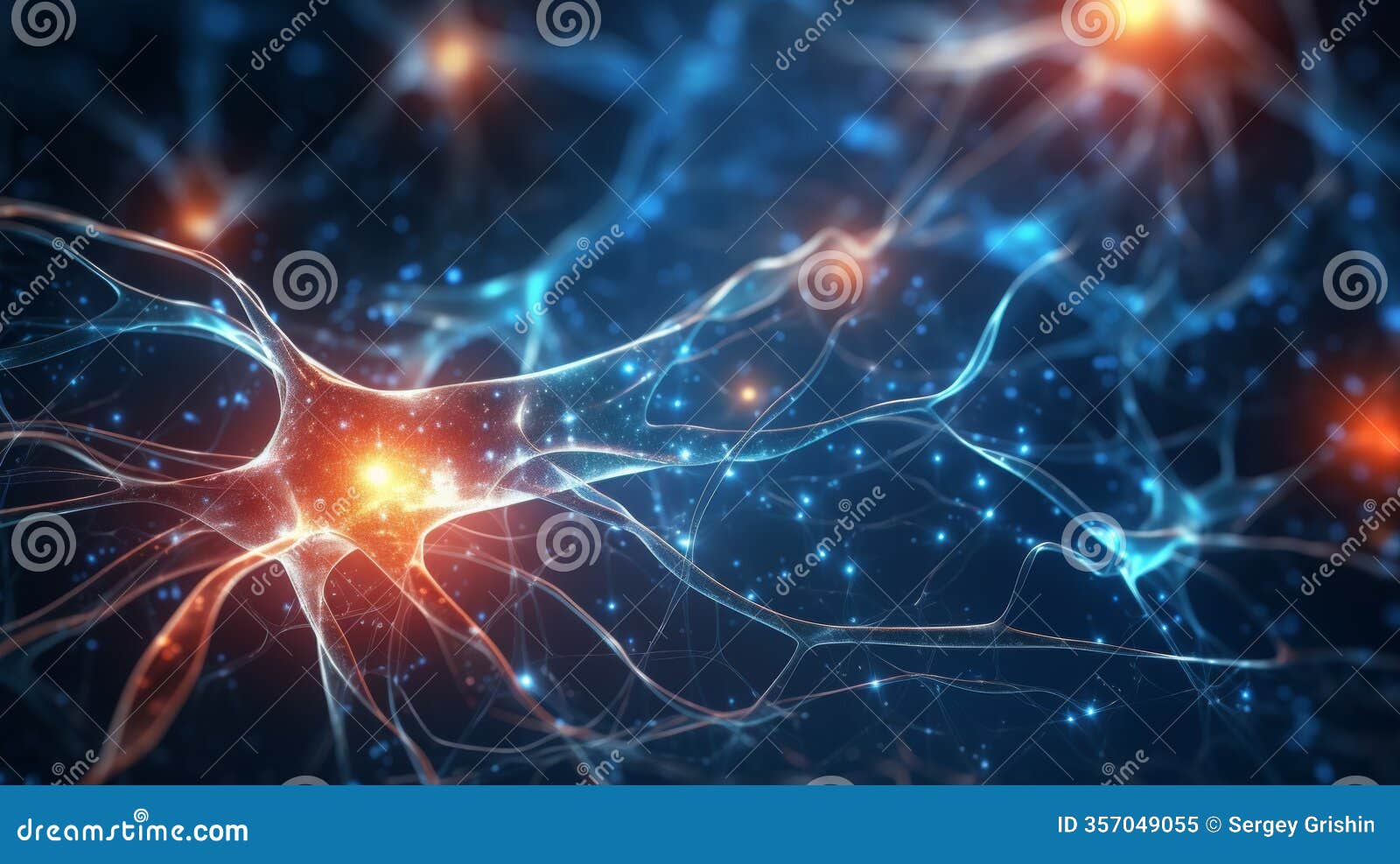 A Dynamic Network of Neurons Illustrating the Intricate Interactions of ...