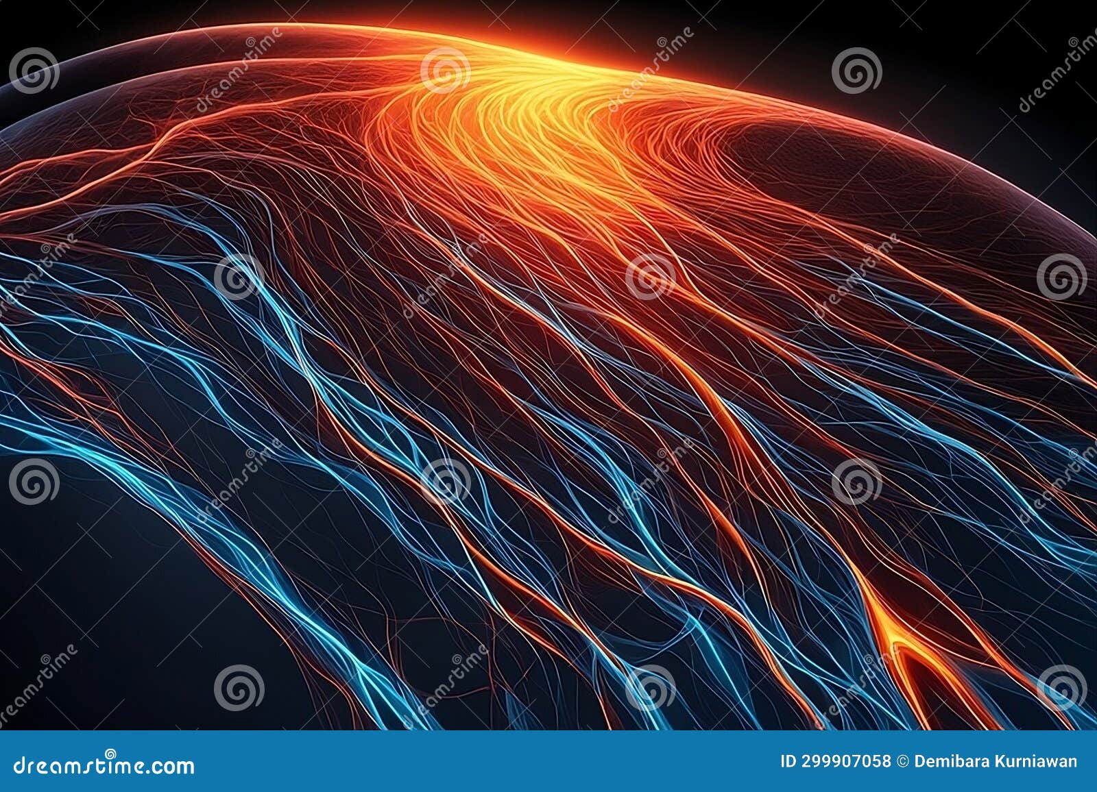 Dynamic Neural Pattern with Striking Illumination Effects Stock Photo ...
