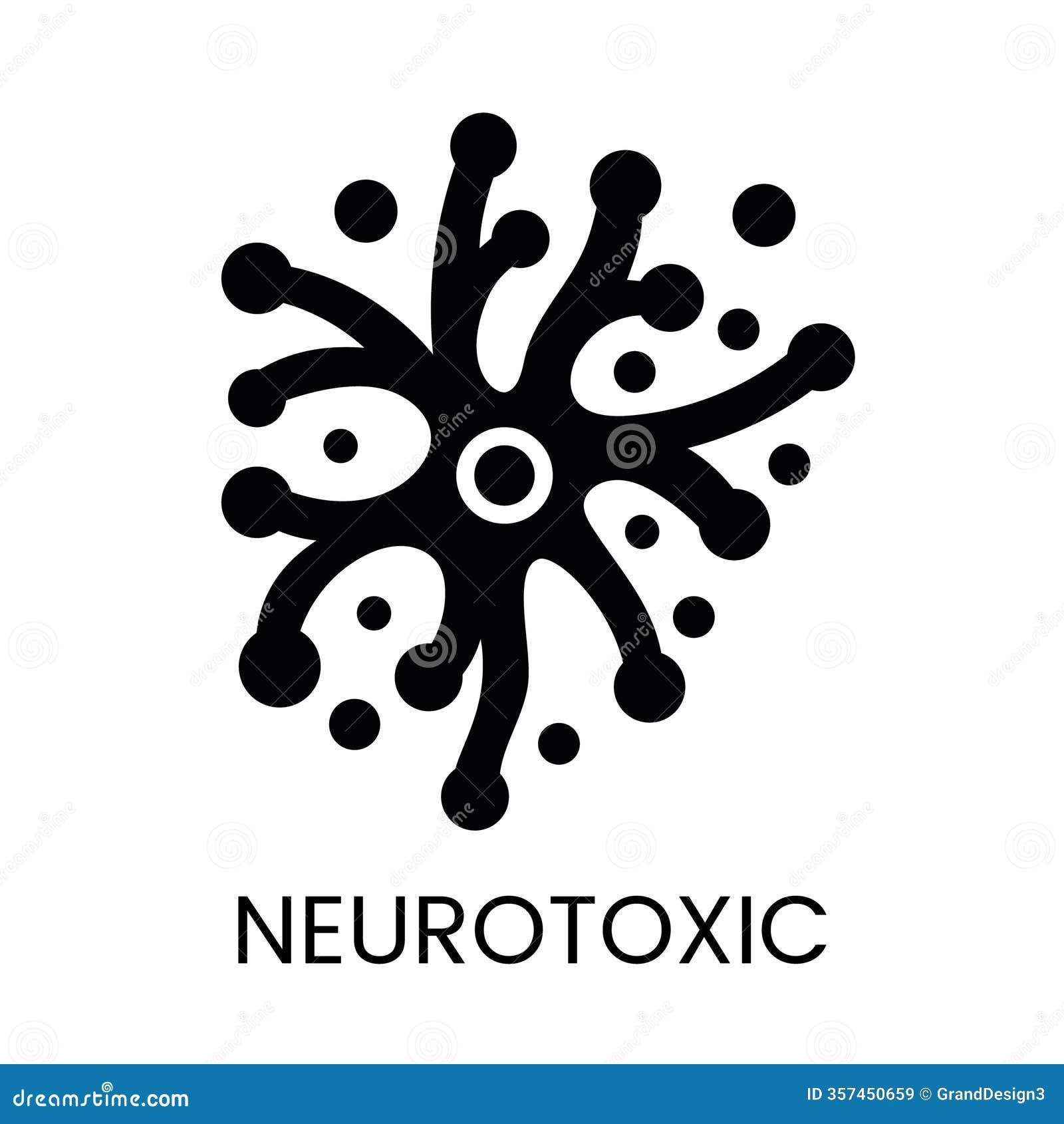 A Neuron Like Circuit Tree In Vector, Representing Neurotoxic Pathways ...