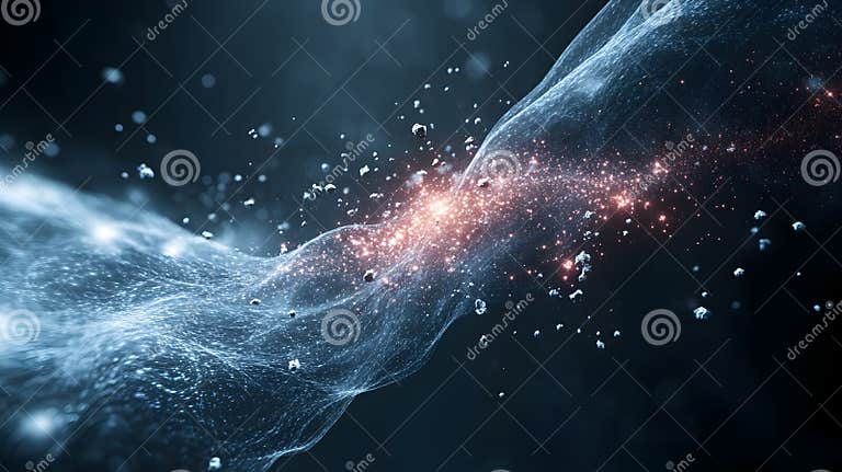 Dynamic Nuclear Fission Radiation Waves with Particles in Motion Stock ...