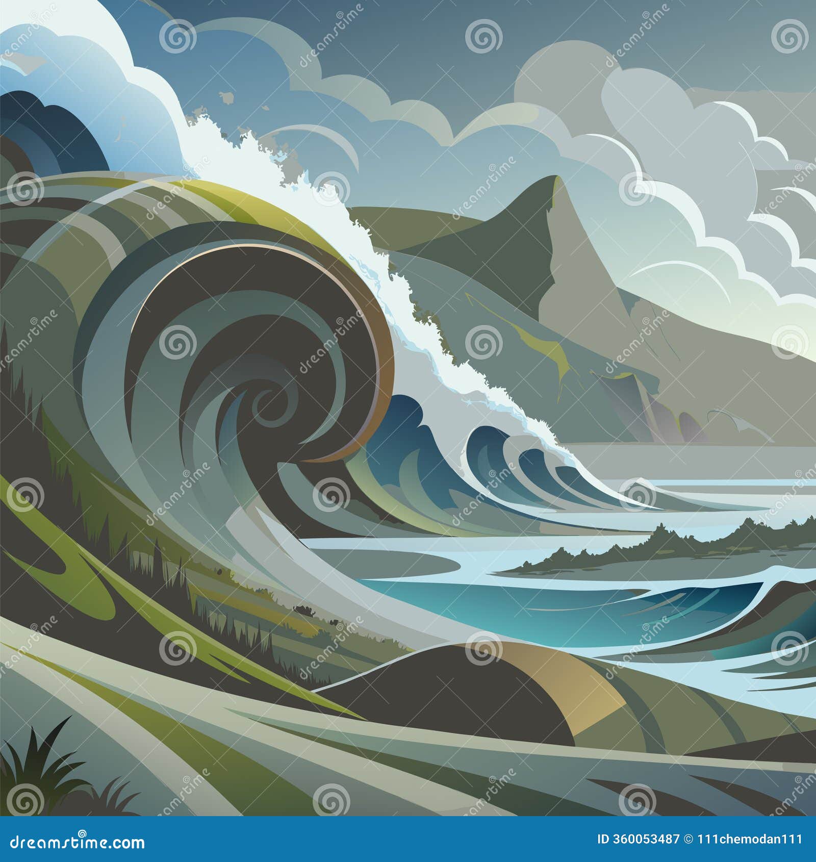 Dynamic Ocean Wave. High Resolution Action Shot Of A Sea Wave With Foam ...