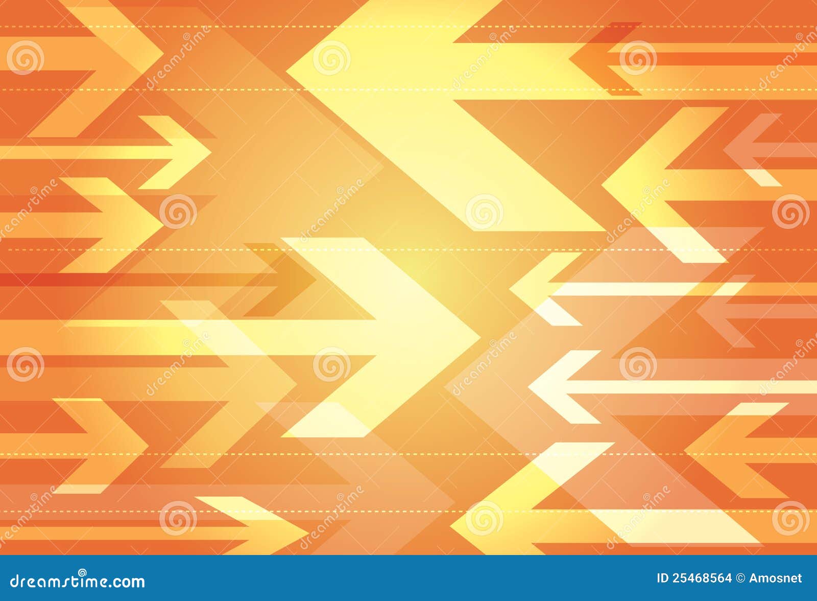 Dynamic Orange Background of Opposing Arrows Stock Vector ...
