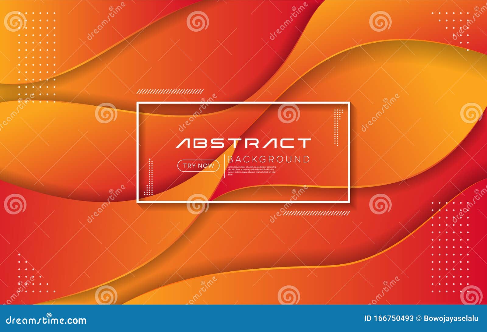 Dynamic Orange Color Background with Abstract Fluid Textured Decoration ...