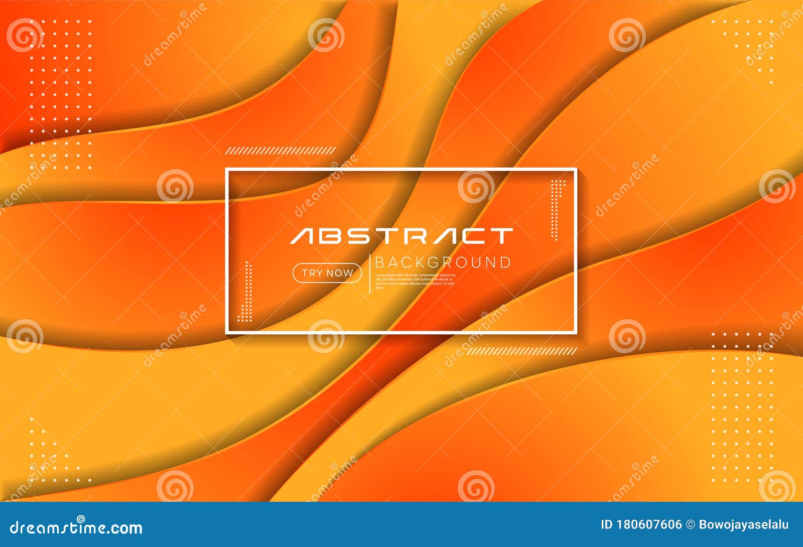 Dynamic Orange Color Background with Abstract Fluid Textured Decoration ...