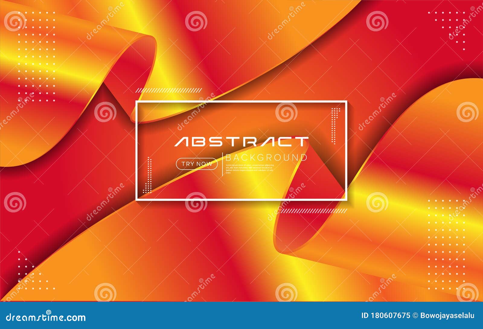 Dynamic Orange Color Background with Abstract Fluid Textured Decoration ...