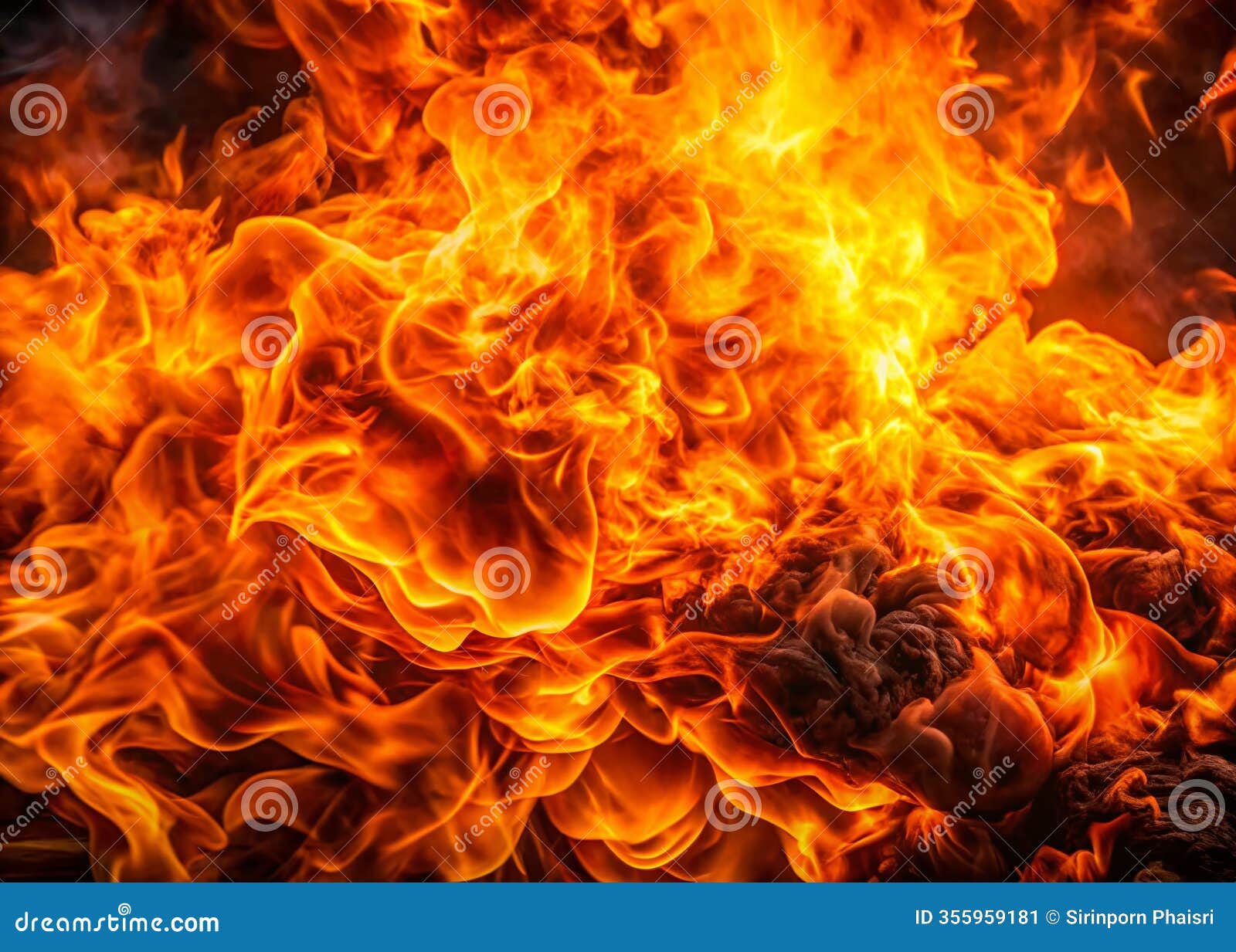 Dynamic Orange Fire Flames Background an Abstract Inferno Texture for ...