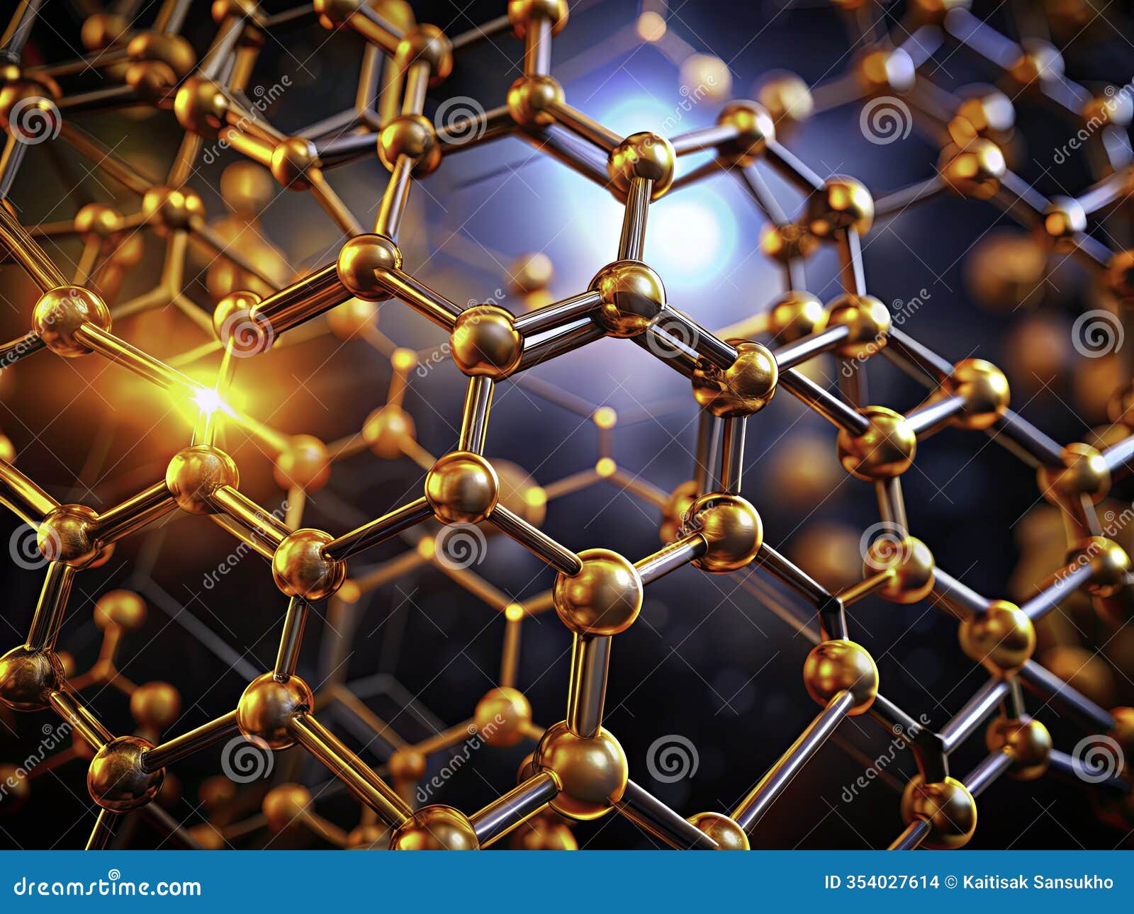 Hexagon Molecular Particles Concept Design. Symbol Graphic Template ...