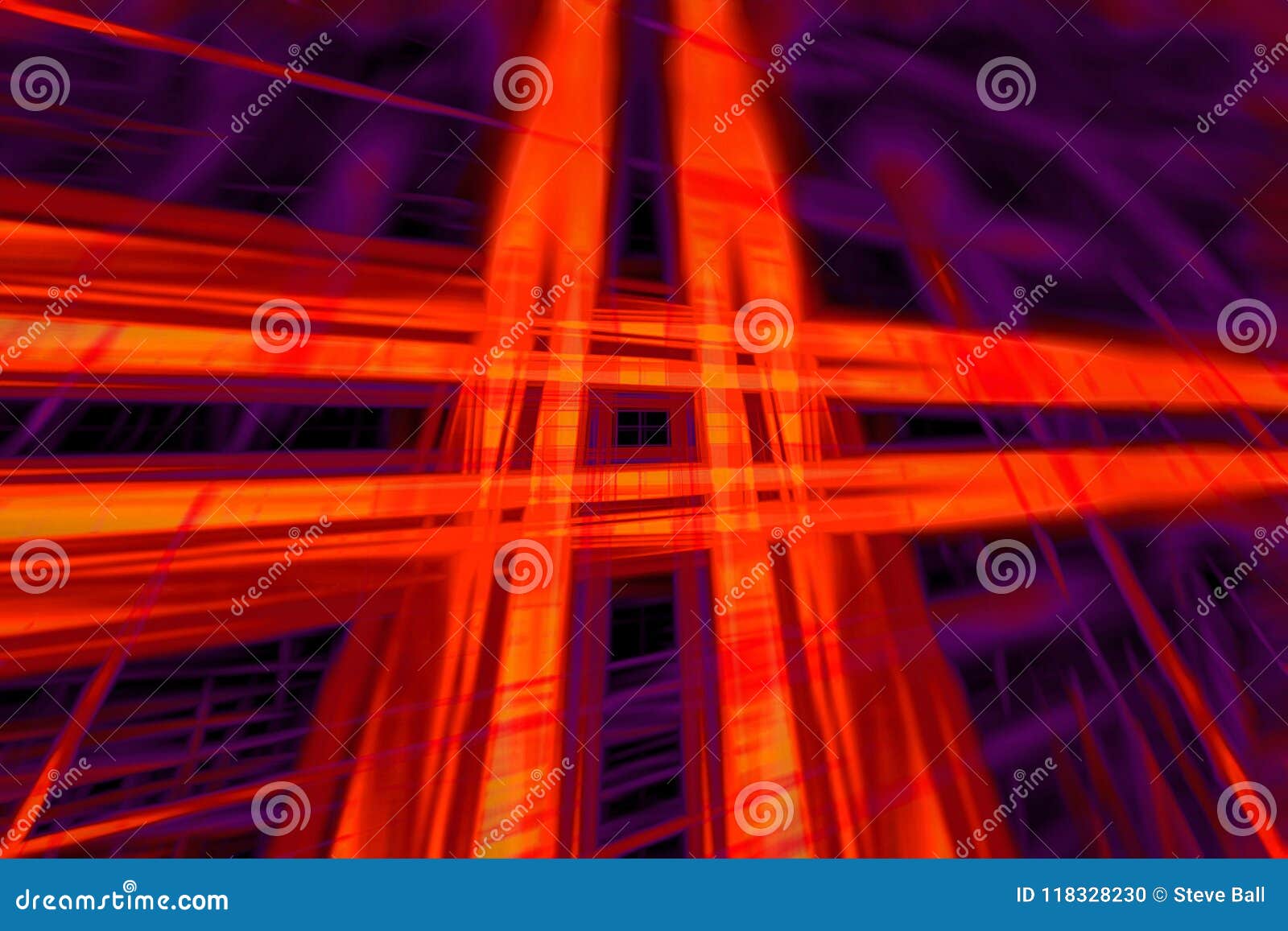 Dynamic Orange Light Beams Background Stock Illustration - Illustration ...