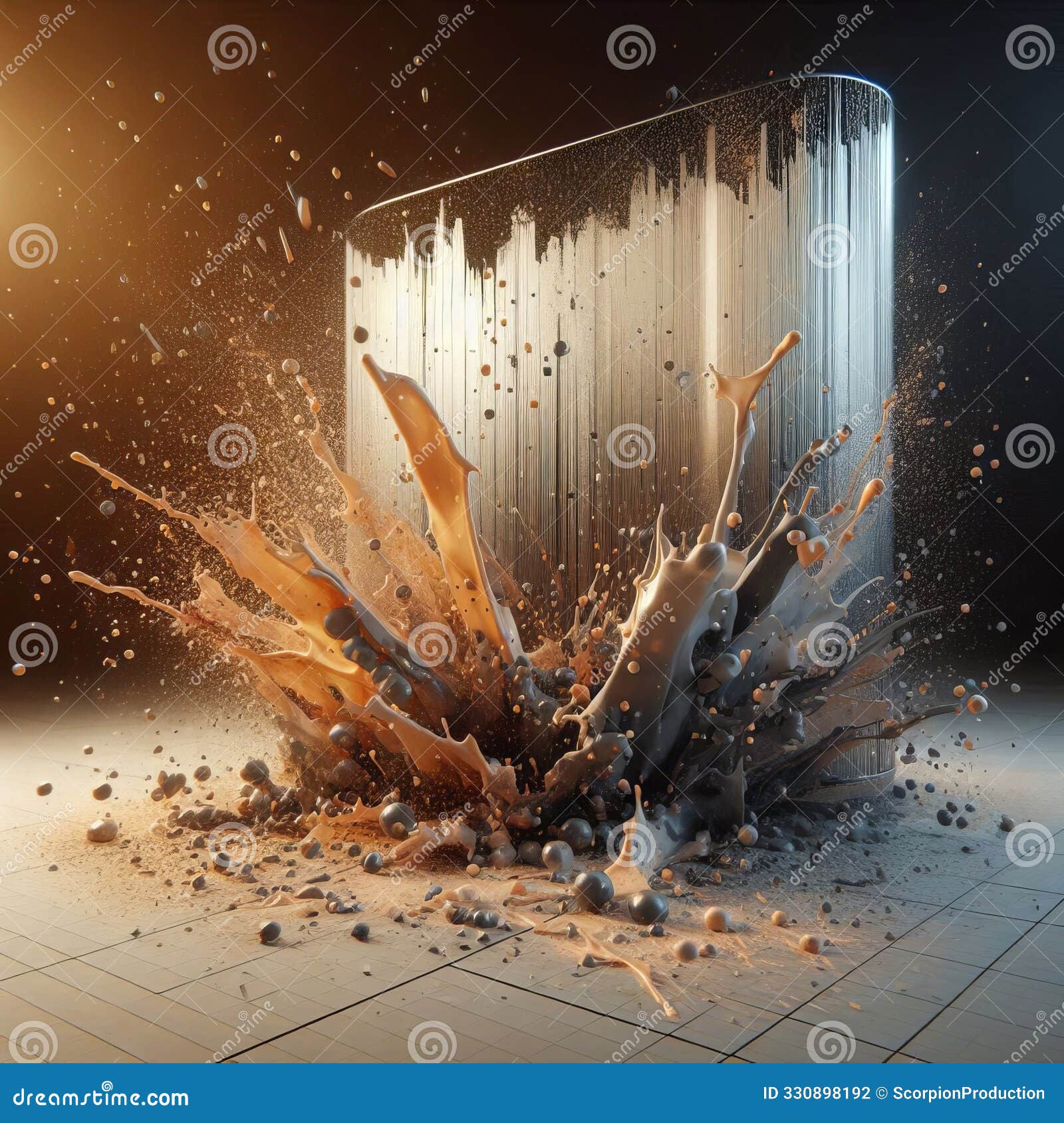 Dynamic Paint Splash Explosion Concept Art Stock Photo - Image of ...