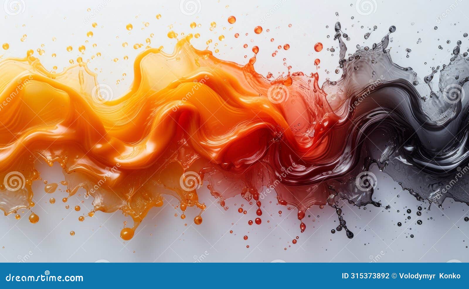 Dynamic Paint Splash in Warm Tones Stock Photo - Image of creative ...