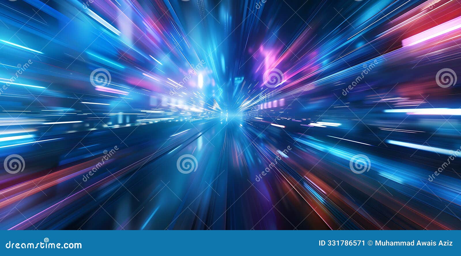 Dynamic Panoramic High-Speed Technology Background, Futuristic Speed ...