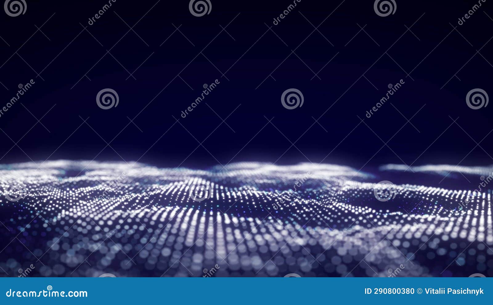 Dynamic Particle Wave. Futuristic Point Wave. Flow Digital Structure. Data Technology Background ...