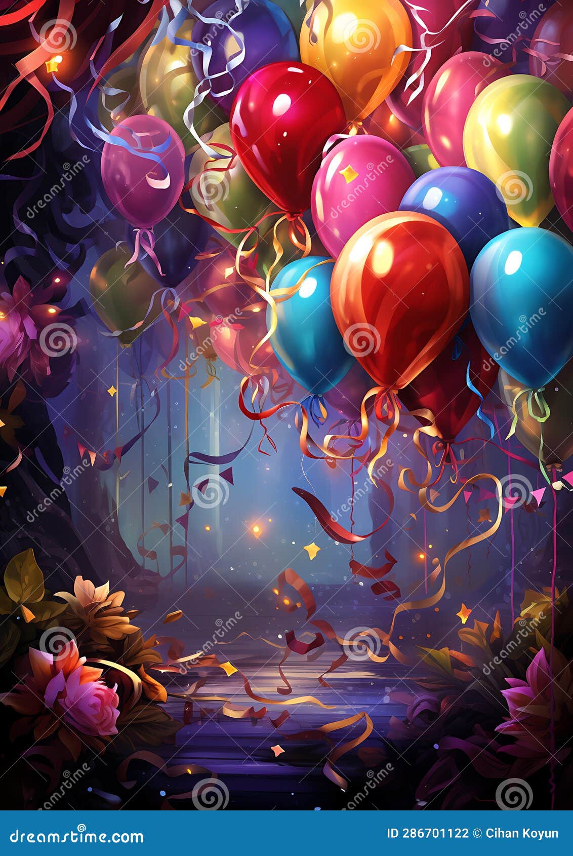 Dynamic party themes stock illustration. Illustration of decorative ...