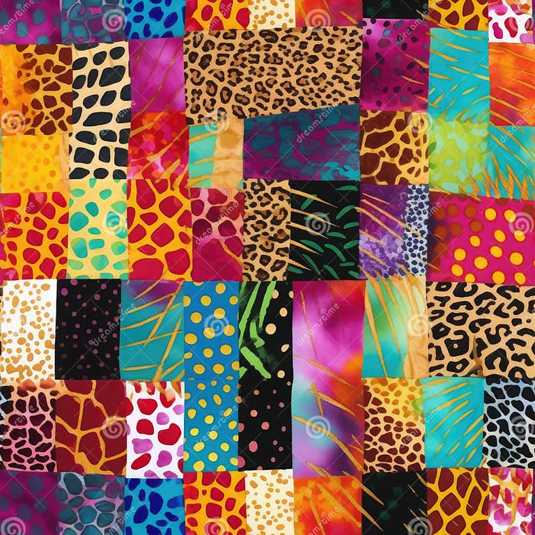 A Dynamic Patchwork of Prints Explodes Across this Image, Bursting with ...