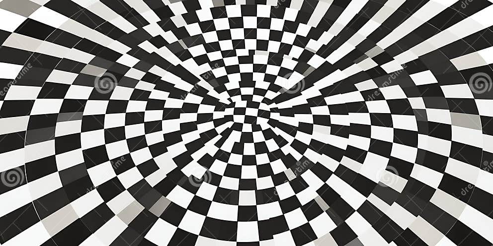 Black and White Checkered Pattern Swirling in a Dynamic Optical ...