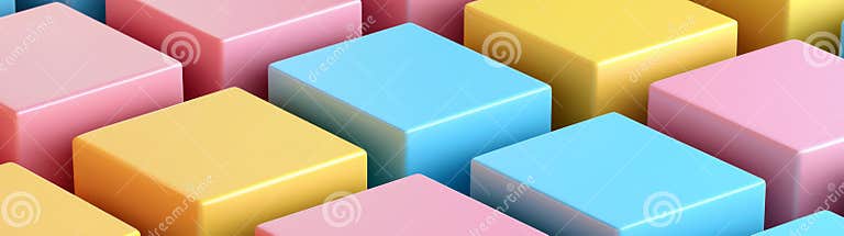 A Dynamic Pattern of Interlaced Pink, Yellow, and Blue Shapes ...