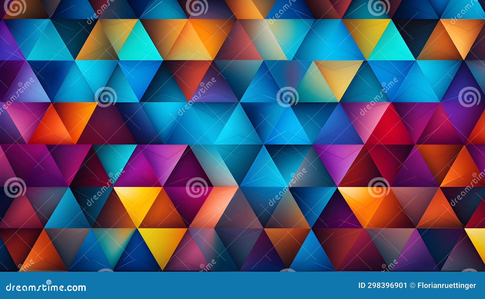 Dynamic Pattern of Multicolor Triangles. Futuristic Wallpaper Stock ...