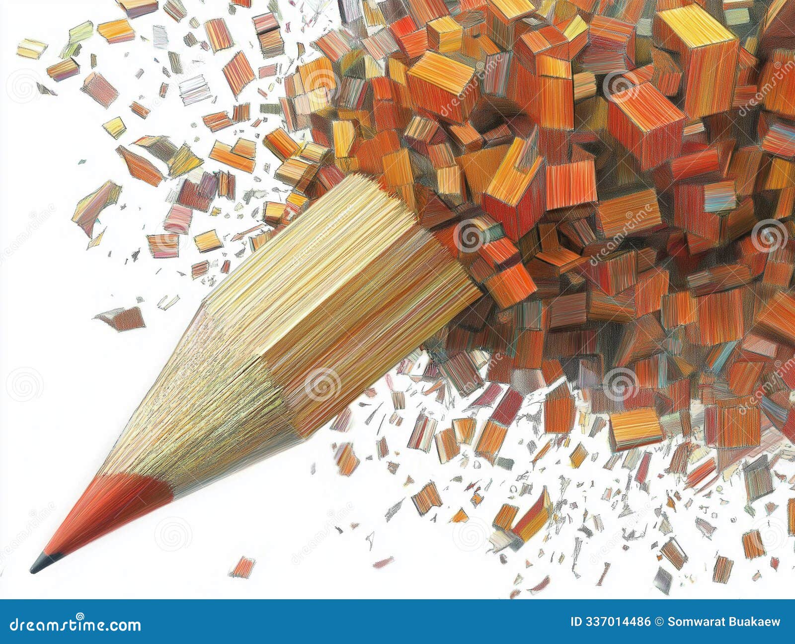 Cubes Pencil Drawing Royalty-Free Stock Photography | CartoonDealer.com ...
