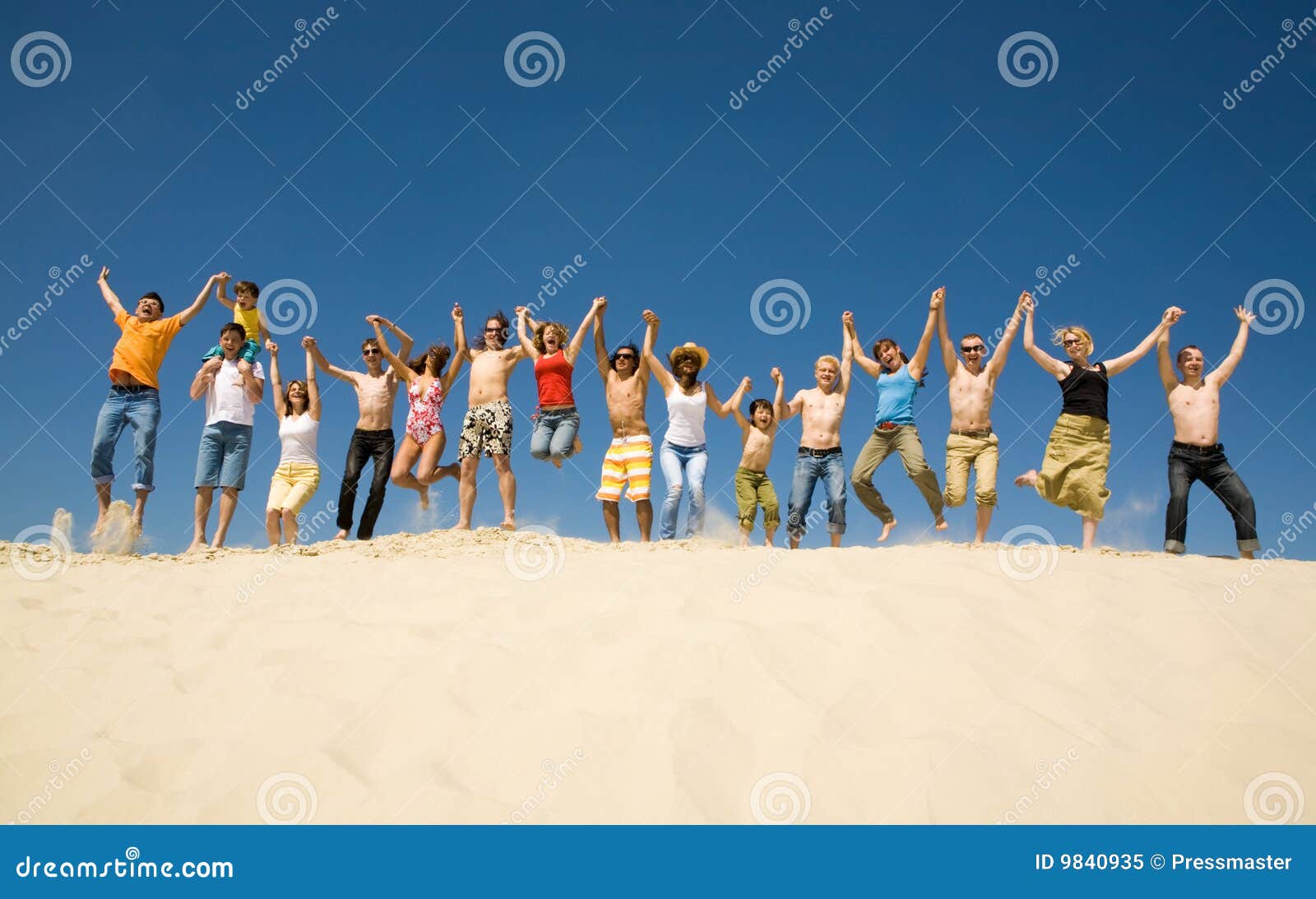 Dynamic people stock image. Image of raising, hand, resort - 9840935