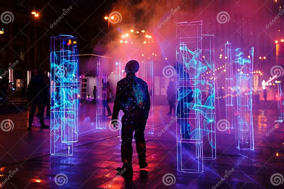 A Dynamic Performance Art Installation in an Urban Square Features ...