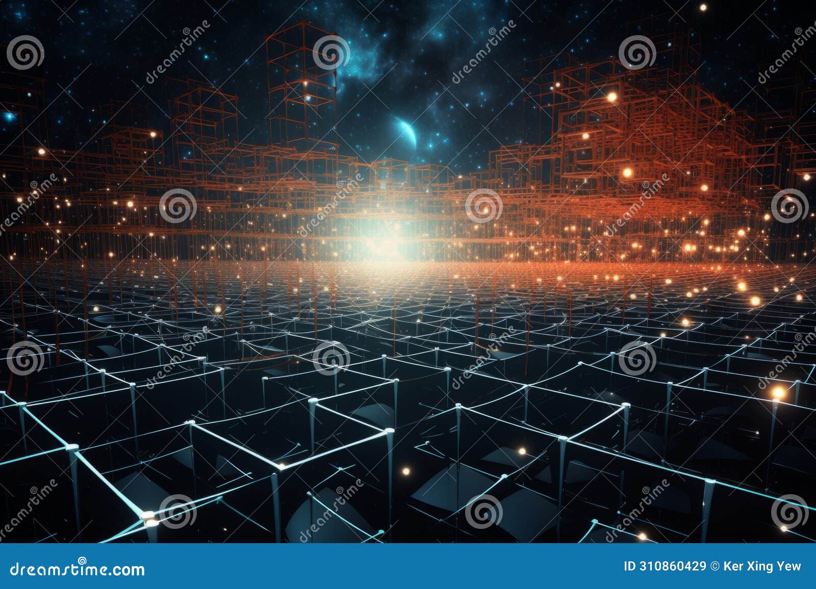A Dynamic Photo of a 3D Grid Structure Expanding and Contracting in ...