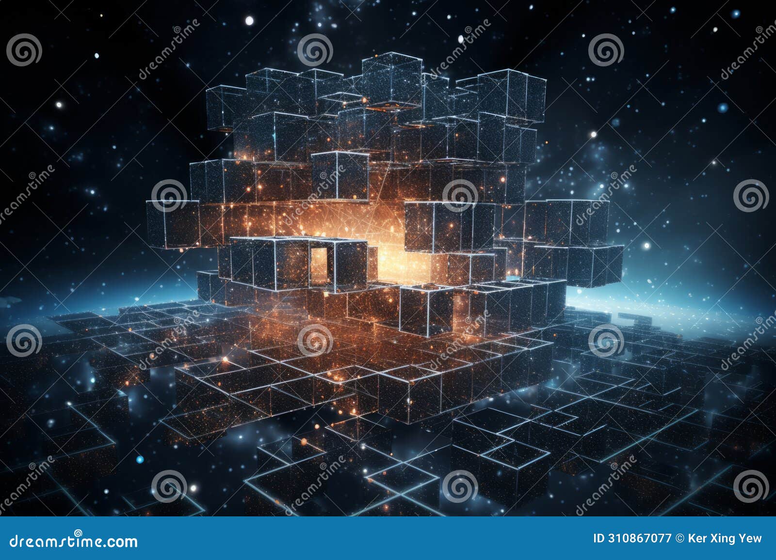 A Dynamic Photo of a 3D Grid Structure Expanding and Contracting in ...