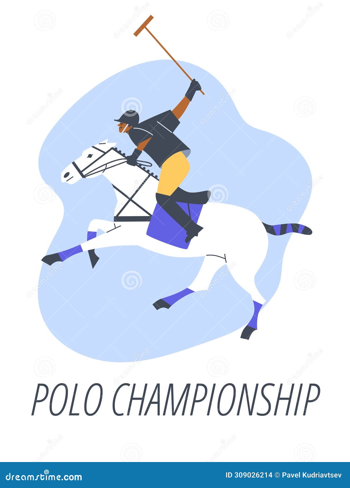 Dynamic Polo Sport Action Vector Illustration Stock Vector ...
