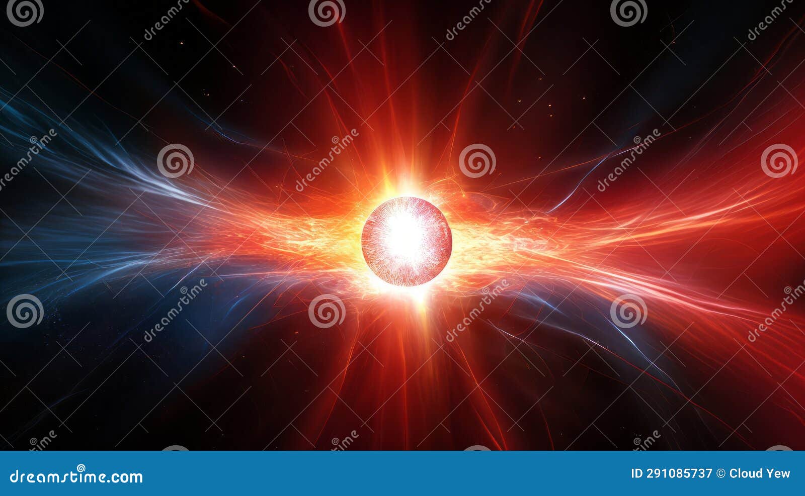 Dynamic Portrayal Neutron Star Radiation Beams Stock Illustration ...