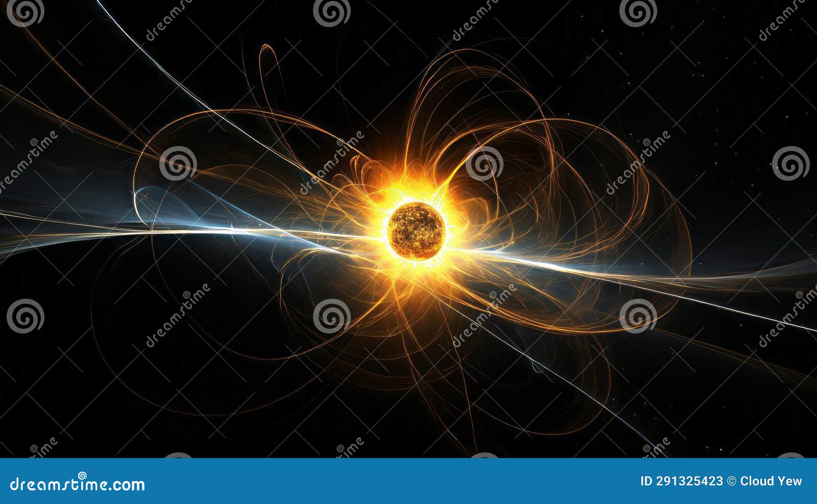 Dynamic Portrayal Neutron Star Radiation Beams Stock Illustration ...