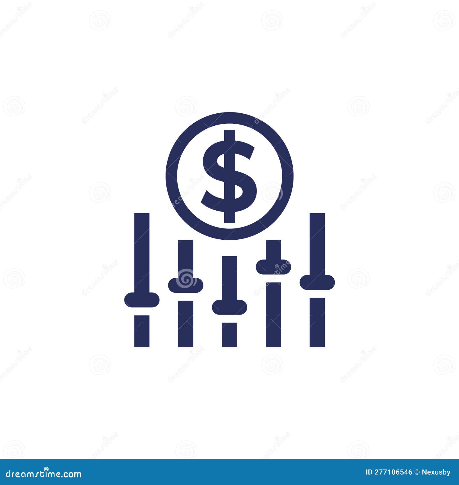 Dynamic Pricing Icon on White Stock Vector - Illustration of sell ...