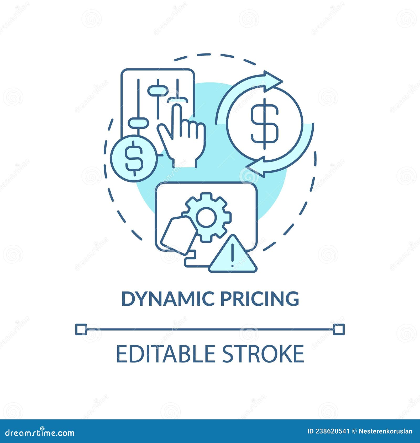 Dynamic Pricing Turquoise Concept Icon Stock Vector - Illustration of ...