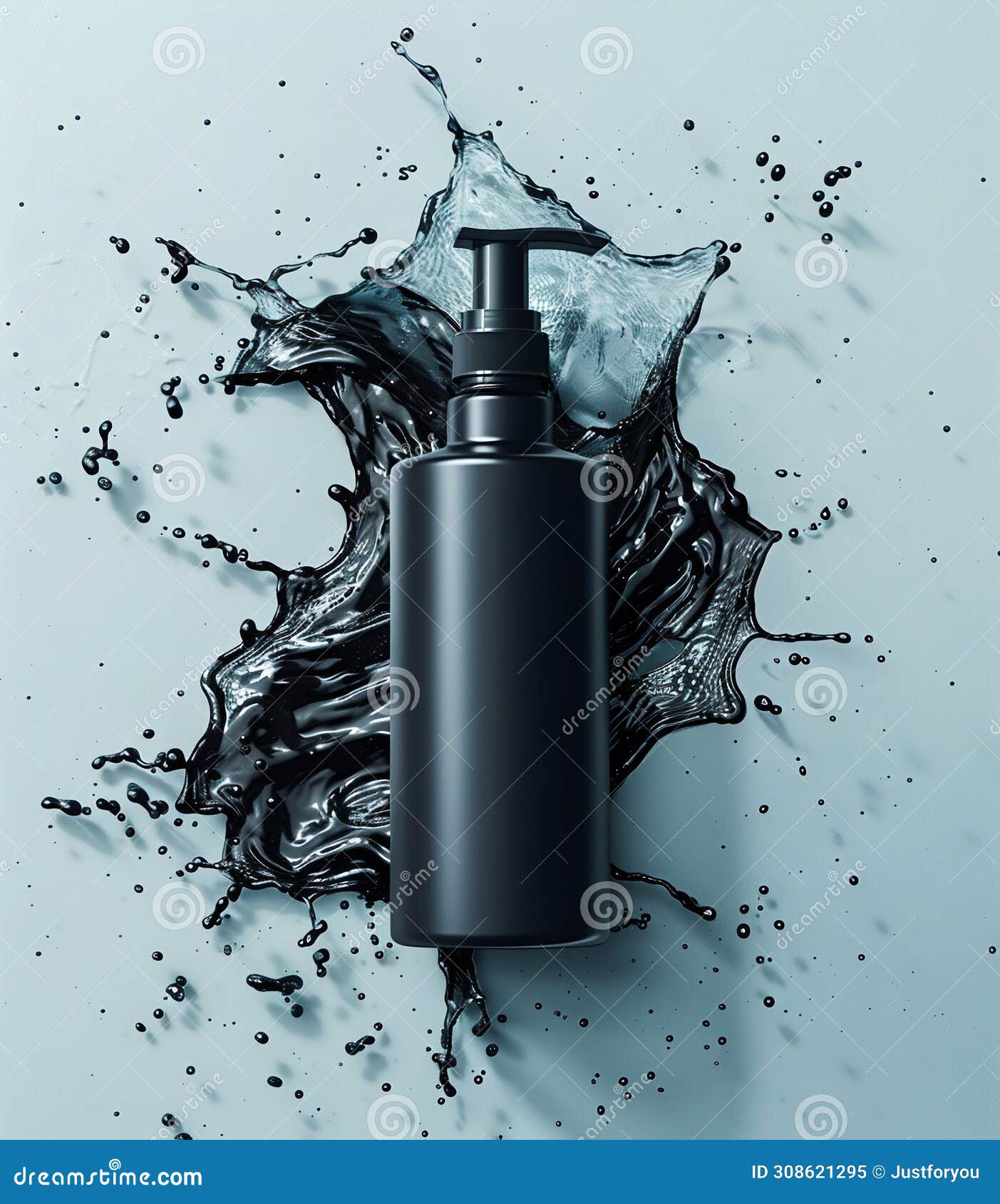 Dynamic Product Presentation: Dispenser Bottle with Splash Effect ...