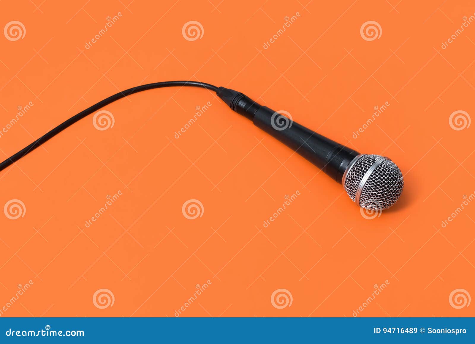 Dynamic Professional Microphone, Mic Stock Image - Image of cable ...