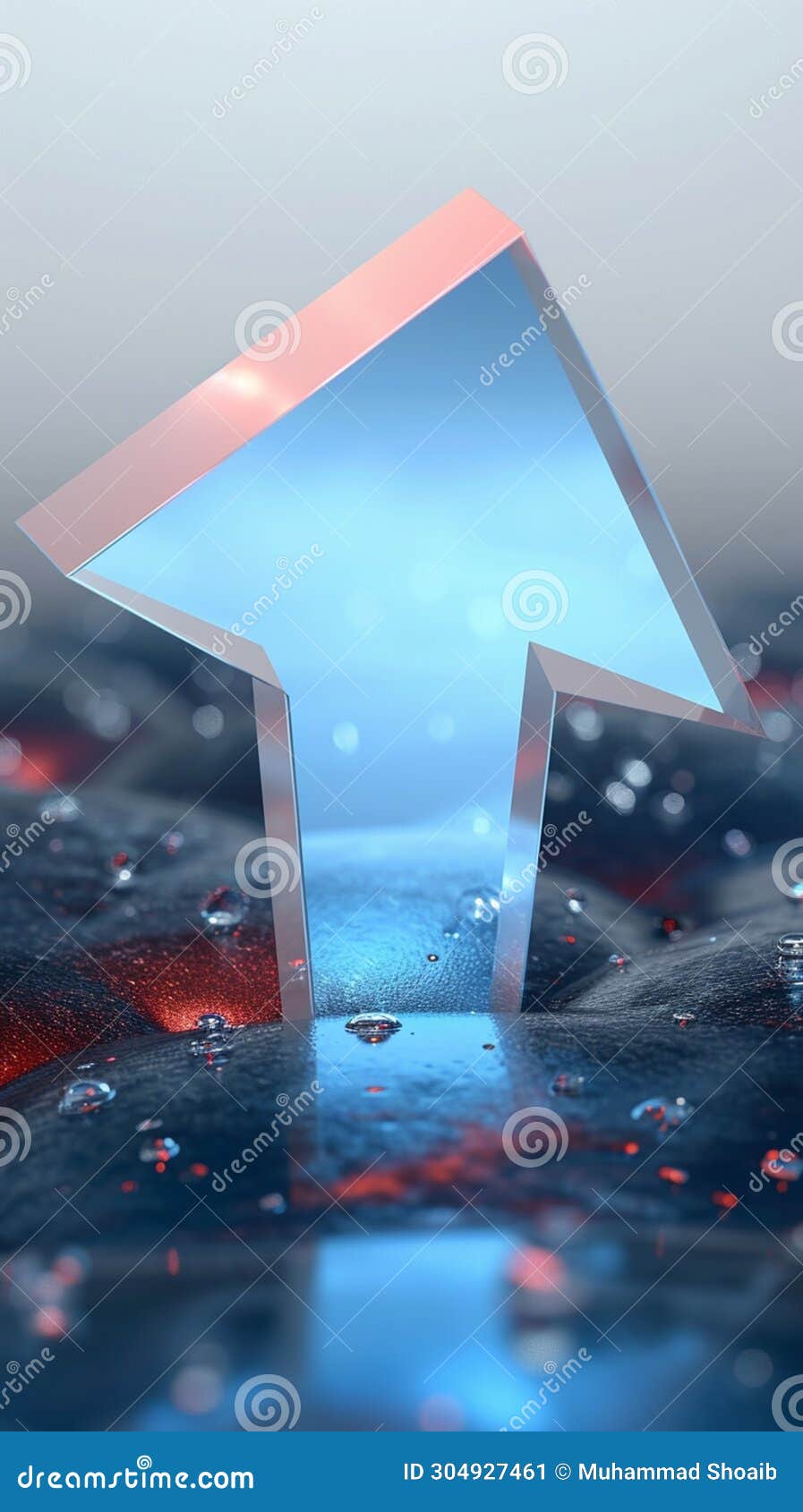 Dynamic Progression 3D Arrow Model Symbolizes Development And Direction ...