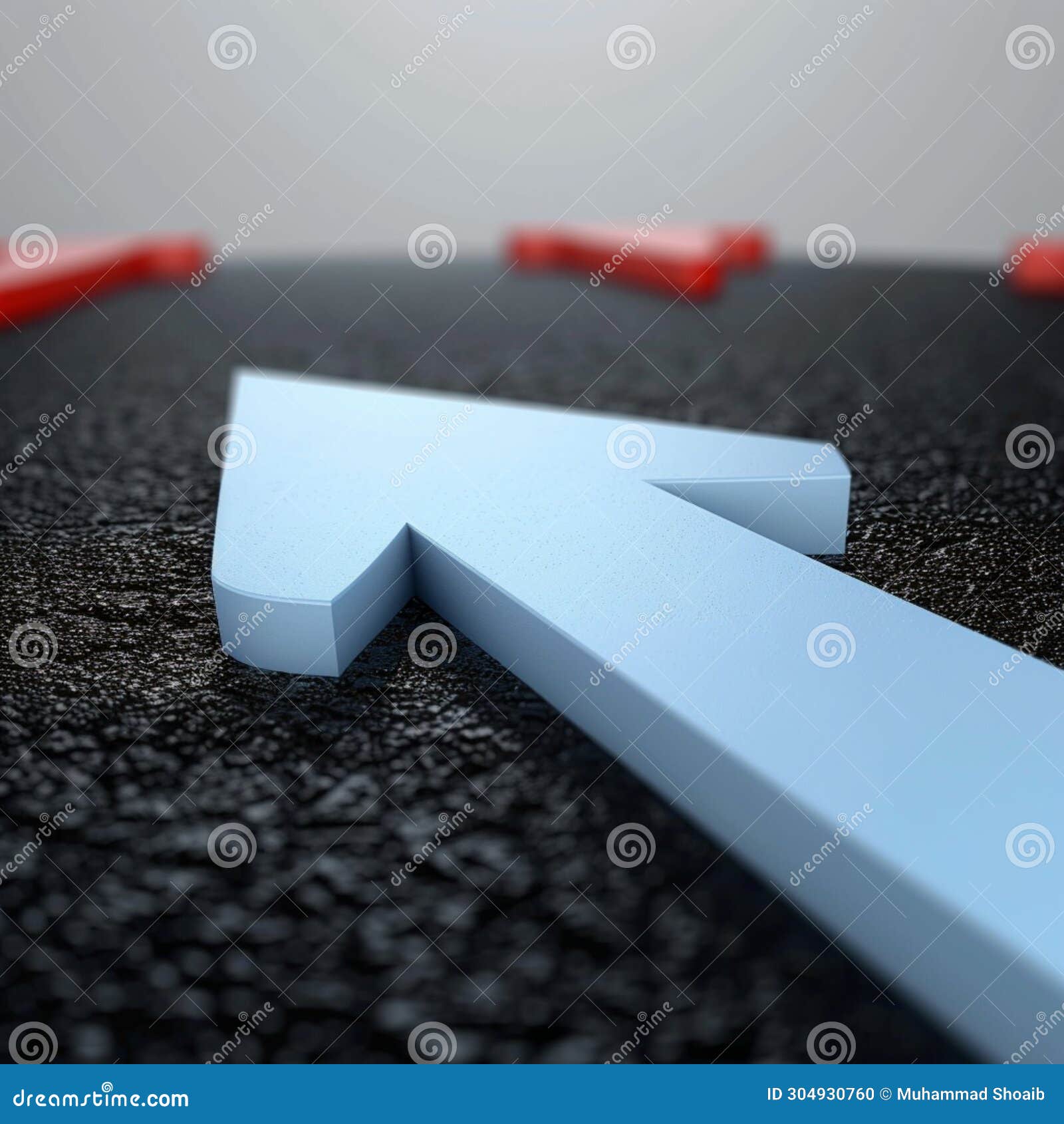 Dynamic Progression 3D Arrow Model Symbolizes Development And Direction ...