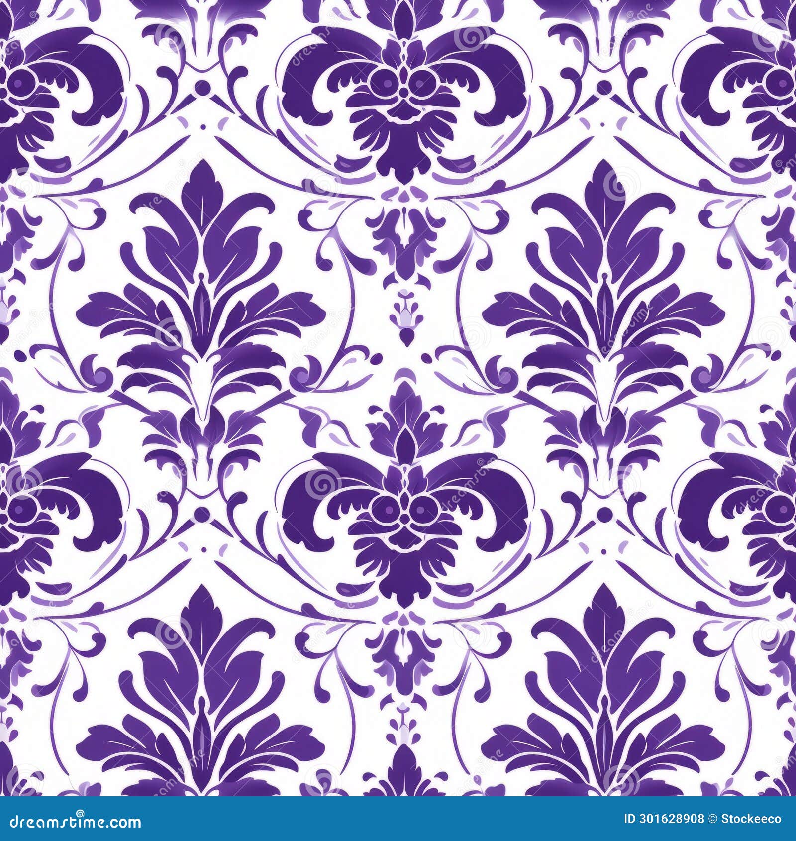 Dynamic Purple Damask Pattern with Engraved Ornaments Stock ...