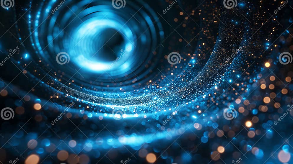 A Dynamic and Radiant Blue Vortex Surrounded by Intricate Array of ...