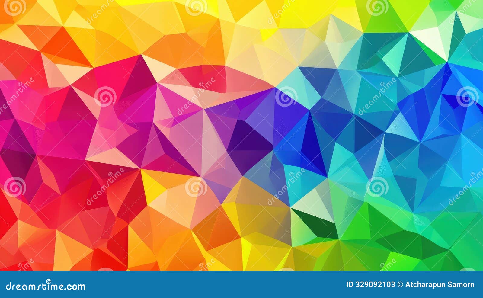 Dynamic Rainbow Gradient Geometric Shapes Web Banner Design Stock ...