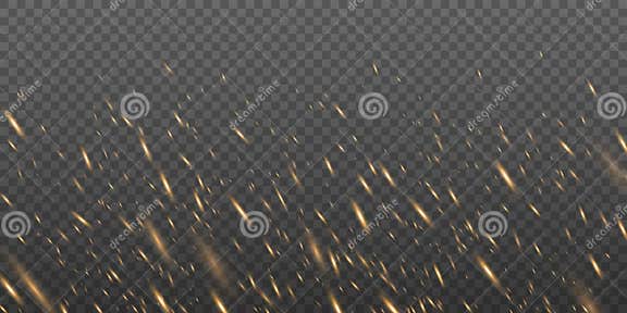 Dynamic Random Fire Particles Isolated on Dark Transparent Background ...