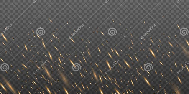 Dynamic Random Fire Particles Isolated on Dark Transparent Background ...