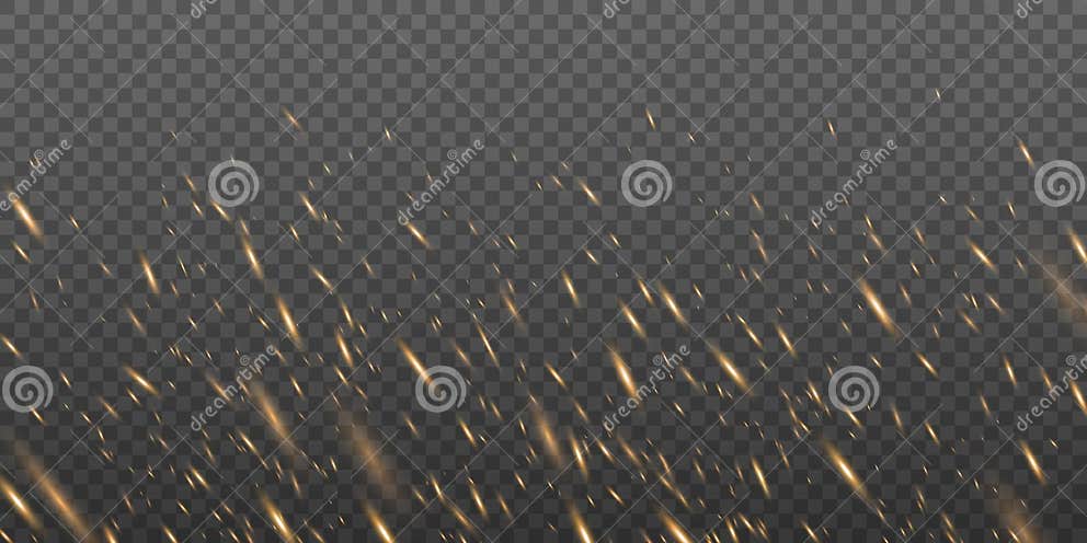 Dynamic Random Fire Particles Isolated on Dark Transparent Background ...