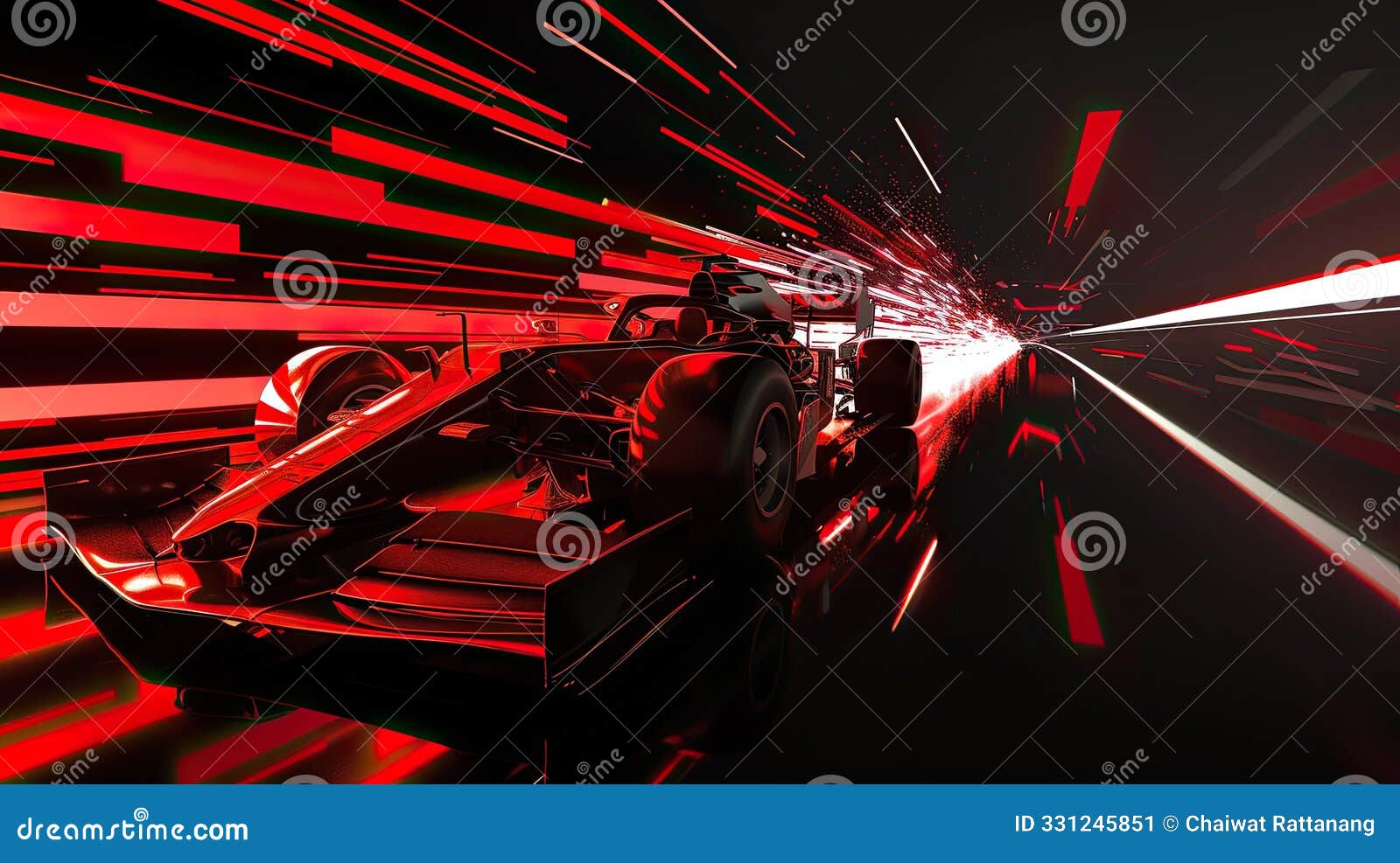 Dynamic Red Arrow Symbolizing Speed and Precision in Formula 1 Racing ...