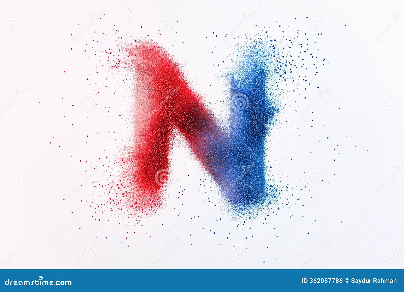 Dynamic Red & Blue Particle Burst: Number One, Leading Design Element ...