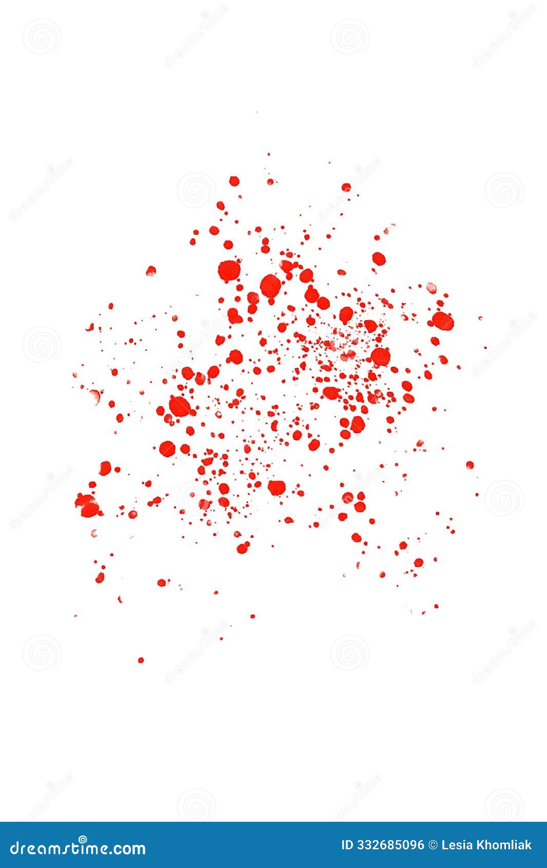 Dynamic Red Paint Splatter Isolated on White Background Stock ...