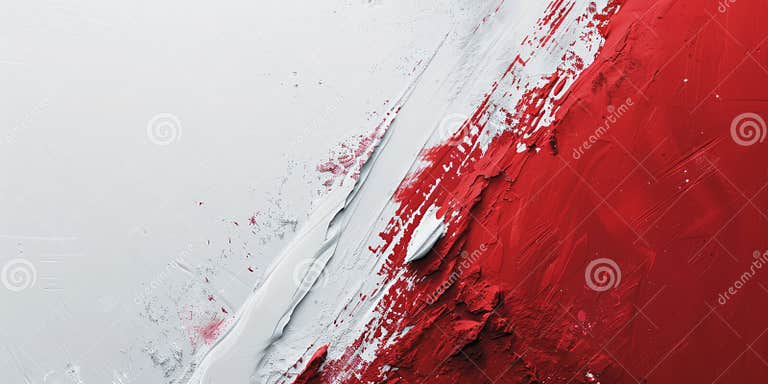 A Dynamic Red and White Abstract Painting that Captures Captivating ...