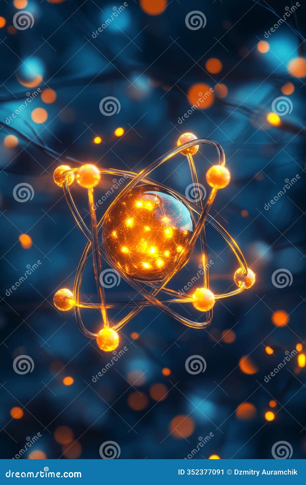 A Dynamic Representation of an Atom, Featuring Lively Energy and ...