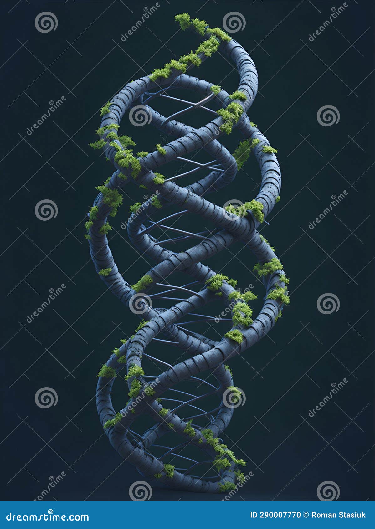 Dynamic Representation of a DNA Helix Merging with Nature S Elements ...